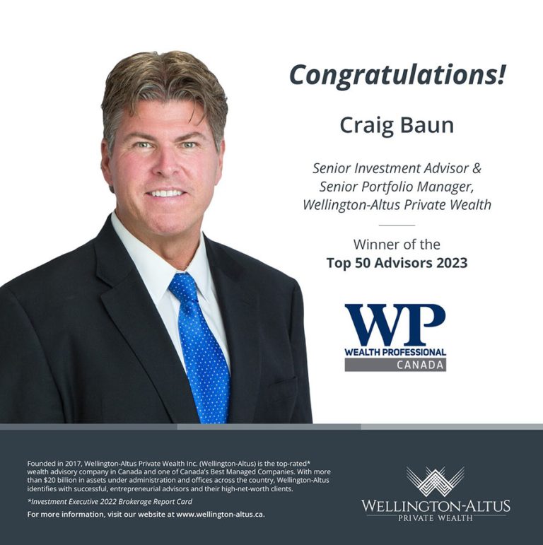 Craig Baun Recognized as one of Wealth Professional Canada Magazine’s ...